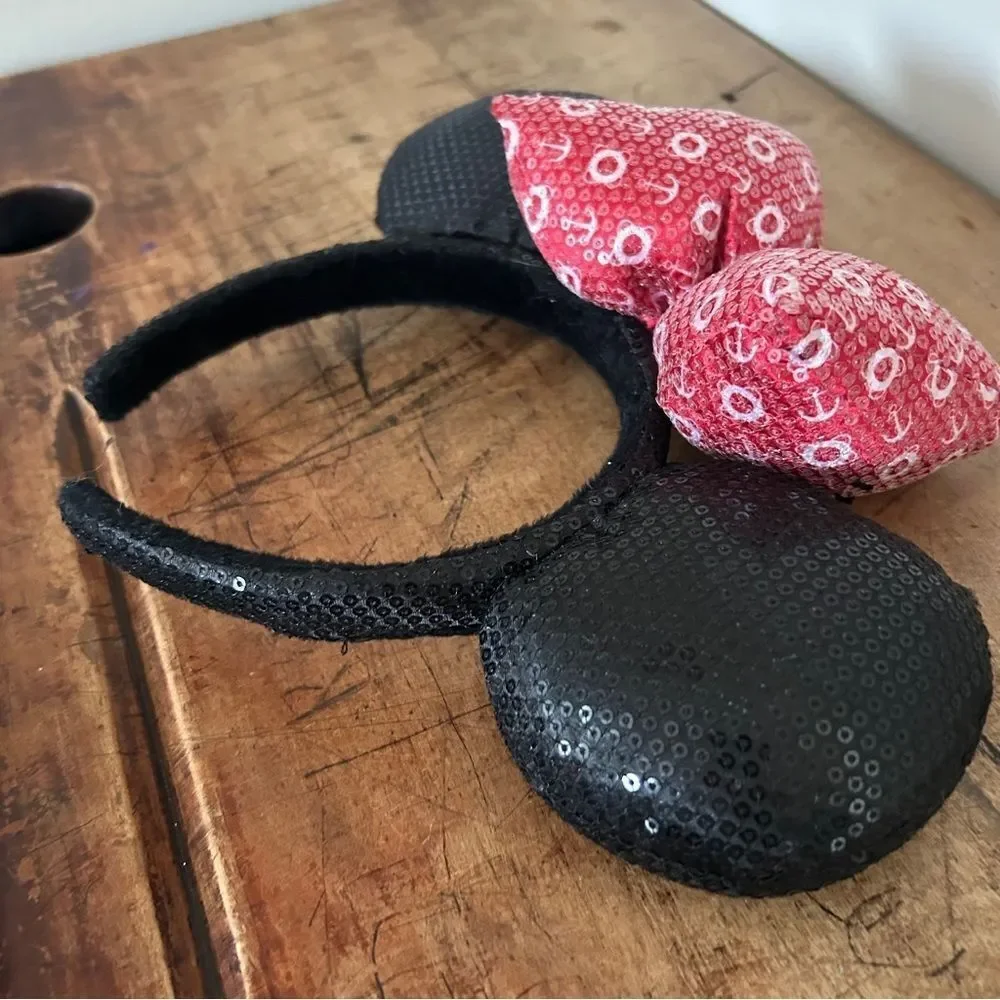 Disney | Accessories | Disney Sequinminnie Mouse Ears Headband W Sailor ...
